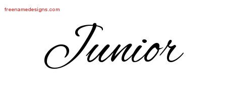 Cursive Name Tattoo Designs Junior Free Graphic - Free Name Designs