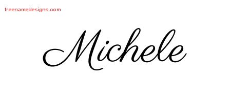 Classic Name Tattoo Designs Michele Graphic Download - Free Name Designs