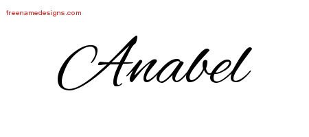 Cursive Name Tattoo Designs Anabel Download Free - Free Name Designs