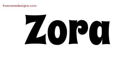 Groovy Name Tattoo Designs Zora Free Lettering - Free Name Designs