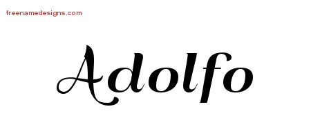 Art Deco Name Tattoo Designs Adolfo Graphic Download - Free Name Designs