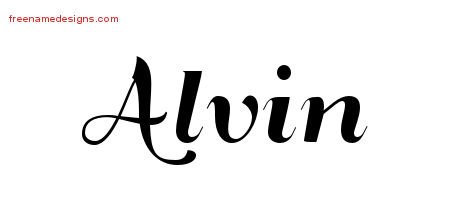 Art Deco Name Tattoo Designs Alvin Graphic Download - Free Name Designs