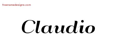 Art Deco Name Tattoo Designs Claudio Graphic Download - Free Name Designs