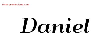 Art Deco Name Tattoo Designs Daniel Graphic Download - Free Name Designs