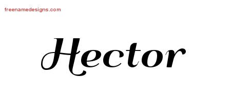 Art Deco Name Tattoo Designs Hector Graphic Download - Free Name Designs