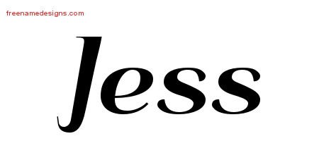 Art Deco Name Tattoo Designs Jess Graphic Download - Free Name Designs