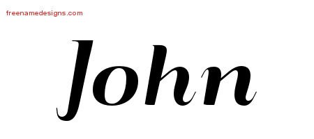 Art Deco Name Tattoo Designs John Graphic Download - Free Name Designs