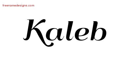 Art Deco Name Tattoo Designs Kaleb Graphic Download - Free Name Designs