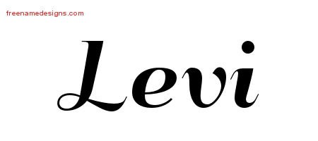Art Deco Name Tattoo Designs Levi Graphic Download - Free Name Designs