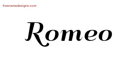 Art Deco Name Tattoo Designs Romeo Graphic Download - Free Name Designs