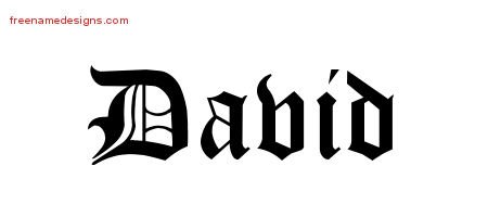 Blackletter Name Tattoo Designs David Printable - Free Name Designs
