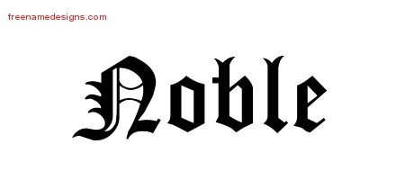 Blackletter Name Tattoo Designs Noble Printable - Free Name Designs