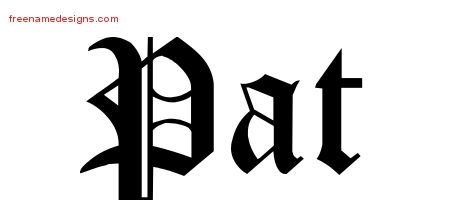 Blackletter Name Tattoo Designs Pat Printable - Free Name Designs
