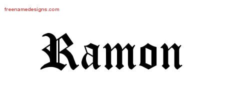 Blackletter Name Tattoo Designs Ramon Printable - Free Name Designs