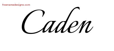 Calligraphic Name Tattoo Designs Caden Free Graphic - Free Name Designs