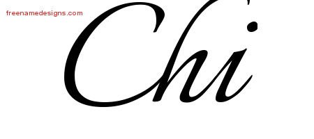 Calligraphic Name Tattoo Designs Chi Free Graphic - Free Name Designs