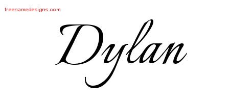 Calligraphic Name Tattoo Designs Dylan Free Graphic - Free Name Designs