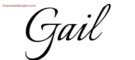 Calligraphic Name Tattoo Designs Gail Free Graphic - Free Name Designs