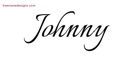 Calligraphic Name Tattoo Designs Johnny Free Graphic - Free Name Designs