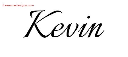 Calligraphic Name Tattoo Designs Kevin Free Graphic - Free Name Designs
