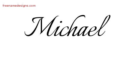 Calligraphic Name Tattoo Designs Michael Free Graphic - Free Name Designs