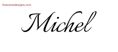 Calligraphic Name Tattoo Designs Michel Free Graphic - Free Name Designs