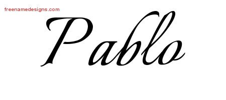 Calligraphic Name Tattoo Designs Pablo Free Graphic - Free Name Designs