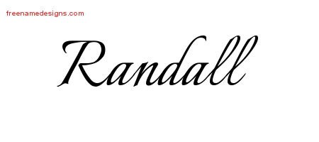 Calligraphic Name Tattoo Designs Randall Free Graphic - Free Name Designs
