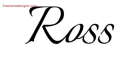 Calligraphic Name Tattoo Designs Ross Free Graphic - Free Name Designs