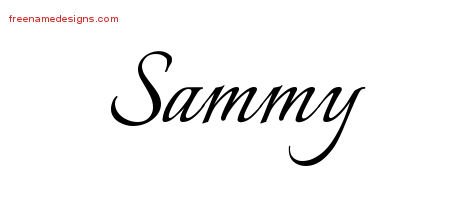 Calligraphic Name Tattoo Designs Sammy Free Graphic - Free Name Designs