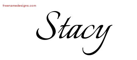 Calligraphic Name Tattoo Designs Stacy Free Graphic - Free Name Designs