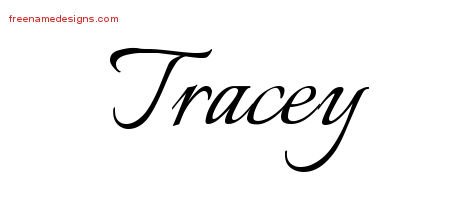 Calligraphic Name Tattoo Designs Tracey Free Graphic - Free Name Designs