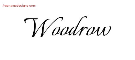 Calligraphic Name Tattoo Designs Woodrow Free Graphic - Free Name Designs
