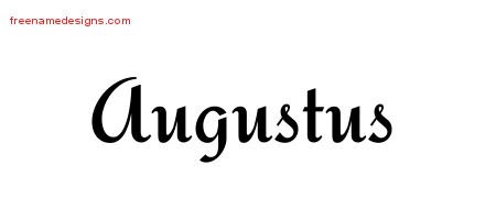 Calligraphic Stylish Name Tattoo Designs Augustus Free Graphic - Free ...