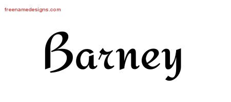 Calligraphic Stylish Name Tattoo Designs Barney Free Graphic - Free ...