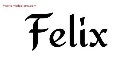 Calligraphic Stylish Name Tattoo Designs Felix Free Graphic - Free Name ...