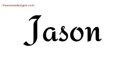 Calligraphic Stylish Name Tattoo Designs Jason Free Graphic - Free Name ...