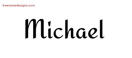 Calligraphic Stylish Name Tattoo Designs Michael Free Graphic - Free ...