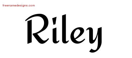 Calligraphic Stylish Name Tattoo Designs Riley Free Graphic - Free Name ...