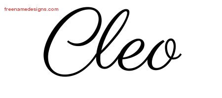 Classic Name Tattoo Designs Cleo Printable - Free Name Designs