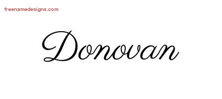 Classic Name Tattoo Designs Donovan Printable - Free Name Designs