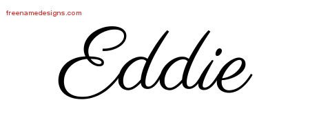 Classic Name Tattoo Designs Eddie Printable - Free Name Designs