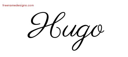 Classic Name Tattoo Designs Hugo Printable - Free Name Designs