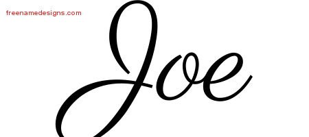 Classic Name Tattoo Designs Joe Printable - Free Name Designs