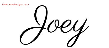 Classic Name Tattoo Designs Joey Printable - Free Name Designs