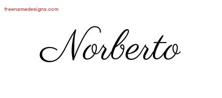 Classic Name Tattoo Designs Norberto Printable - Free Name Designs
