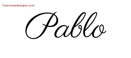 Classic Name Tattoo Designs Pablo Printable - Free Name Designs