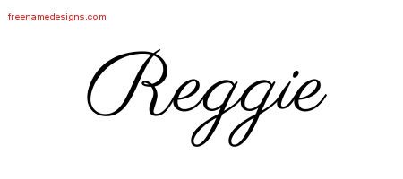 Classic Name Tattoo Designs Reggie Printable - Free Name Designs