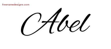 Cursive Name Tattoo Designs Abel Free Graphic - Free Name Designs