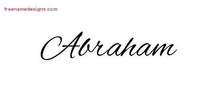 Cursive Name Tattoo Designs Abraham Free Graphic - Free Name Designs